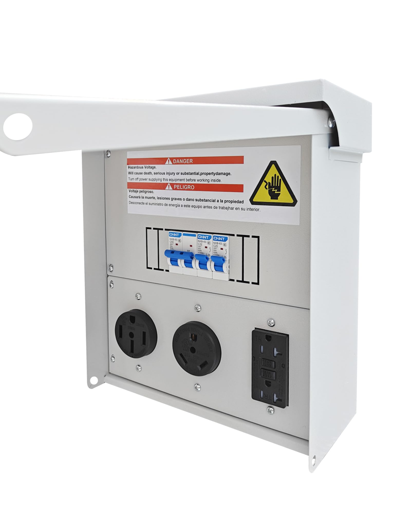 Upgraded RV Electrical Outlet Panel, Temporary Power Outlet Panel, 50 ...