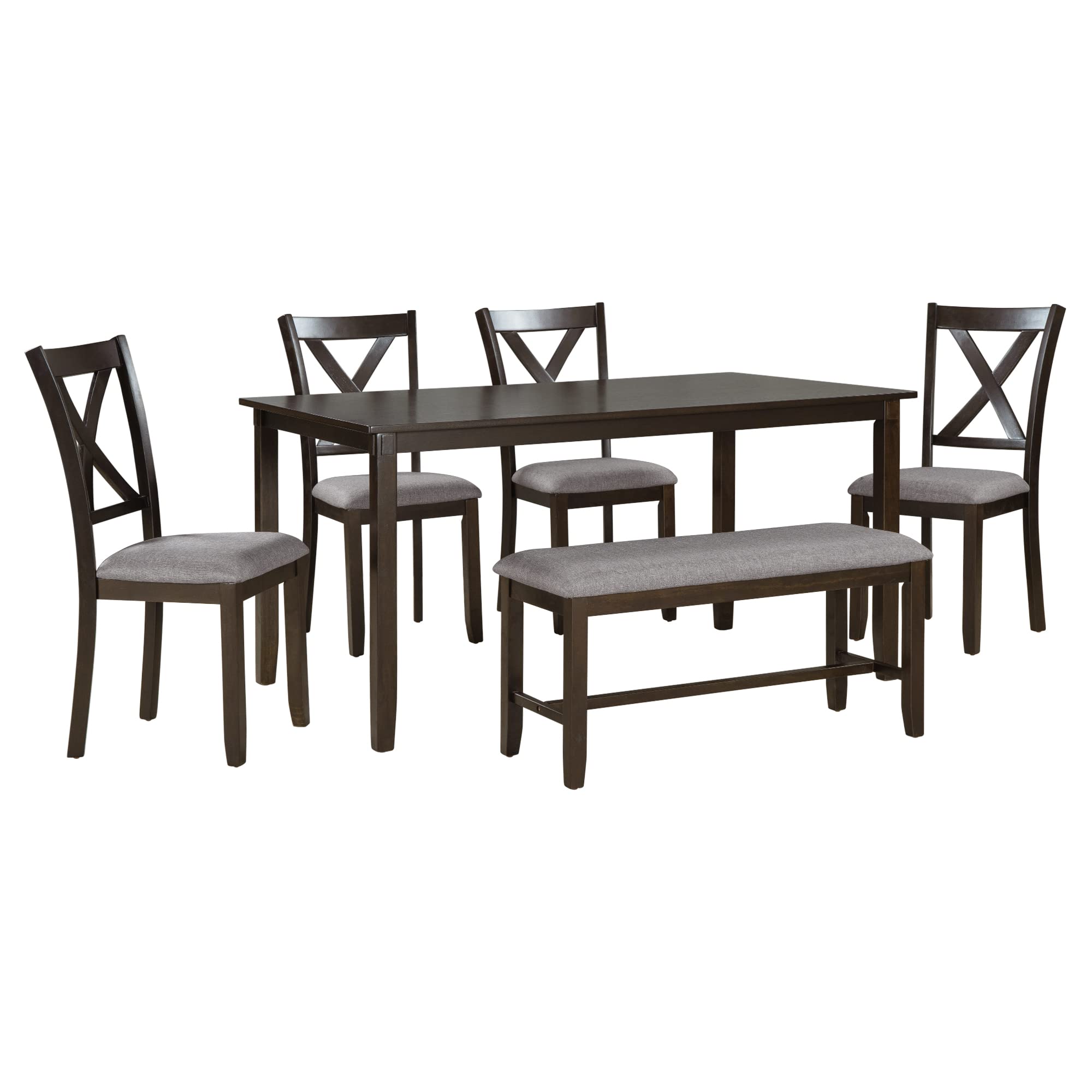 Amazon.com - LUMISOL 6-Piece Dining Room Set, Farmhouse 6-Piece Dining ...