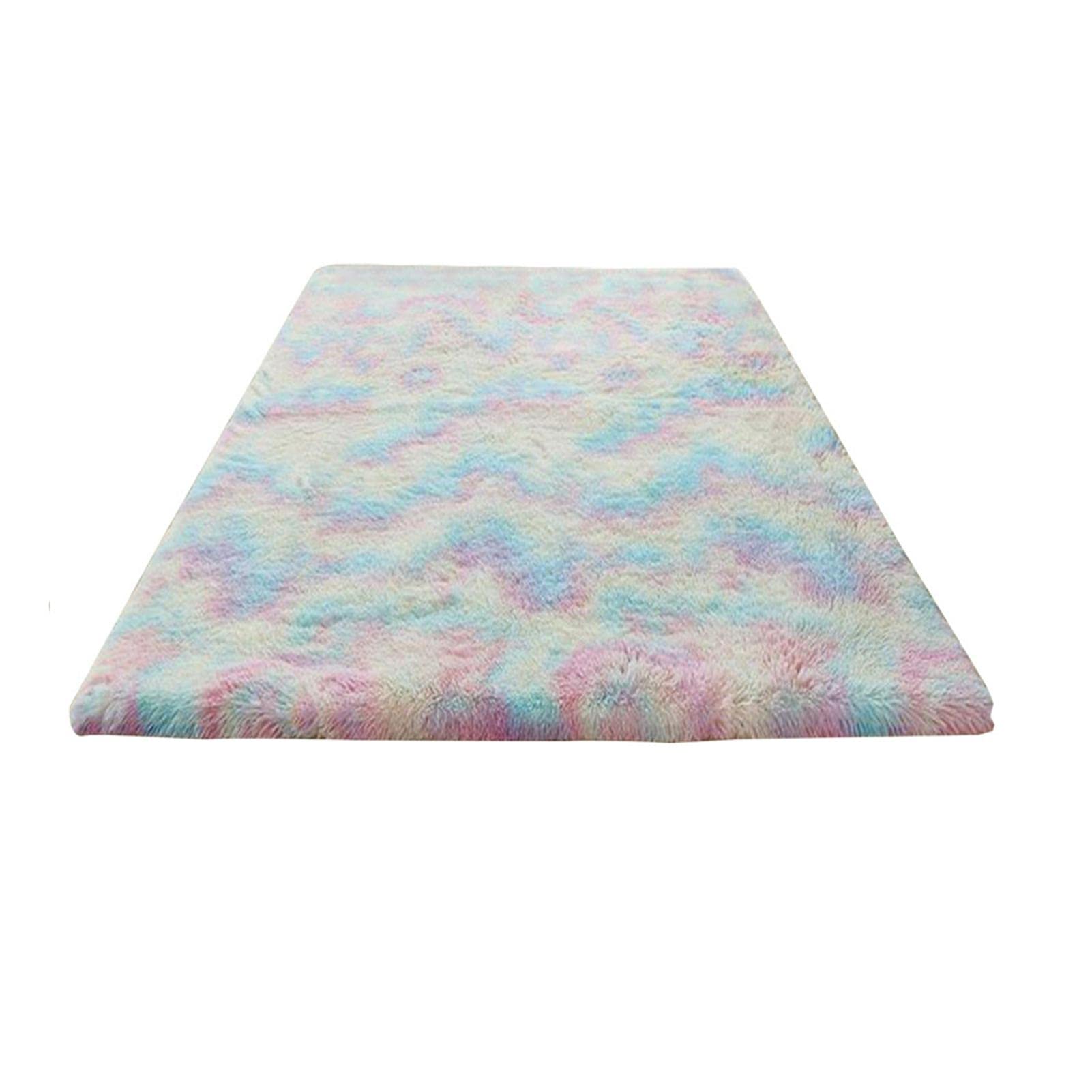 Ganquer Rainbow Furry Carpet, Super Soft Fluffy Shaggy Fur Rugs Indoor ...