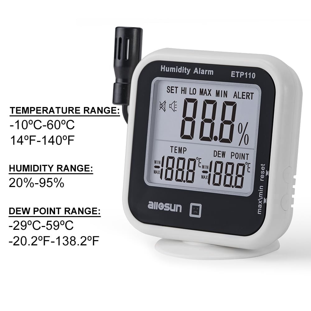 Snapklik.com : ALLOSUN Digital Thermometer Hygrometer Indoor Humidity ...