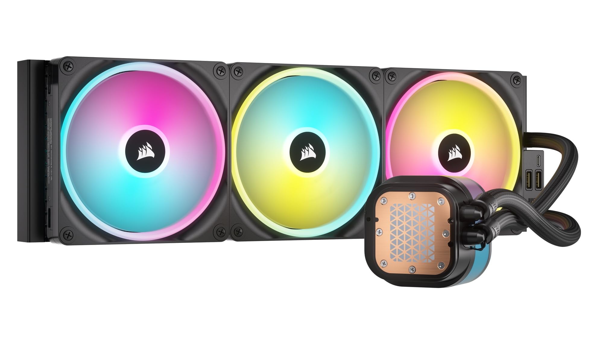 CORSAIR iCUE Link H170i RGB Liquid CPU Cooler - 420mm AIO - QX140 RGB ...