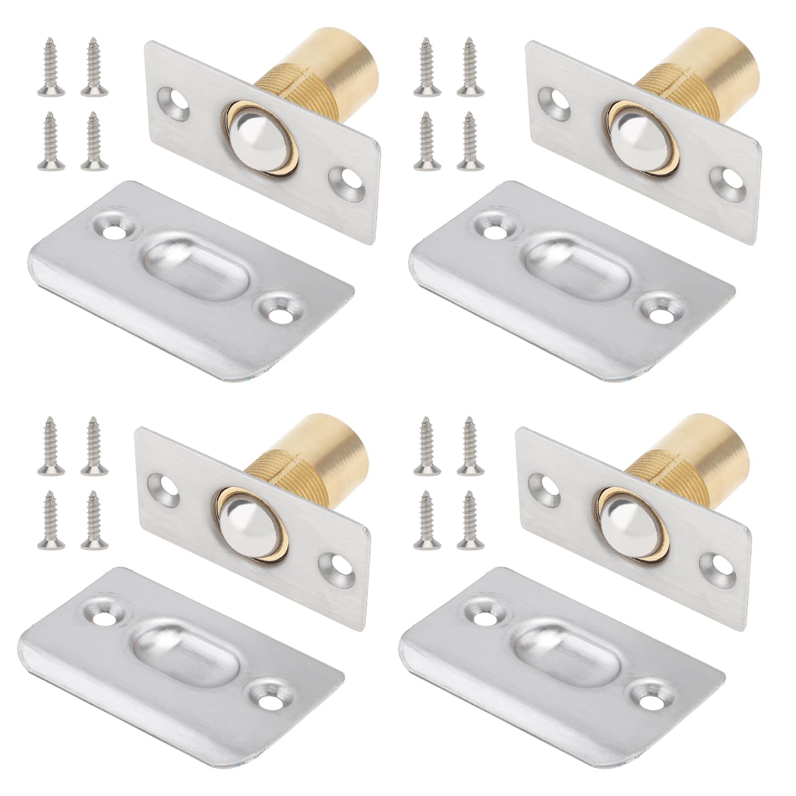 HOJLKLD Closet Door Ball Catch, 4 Pack Hardware Door Ball Catches for ...