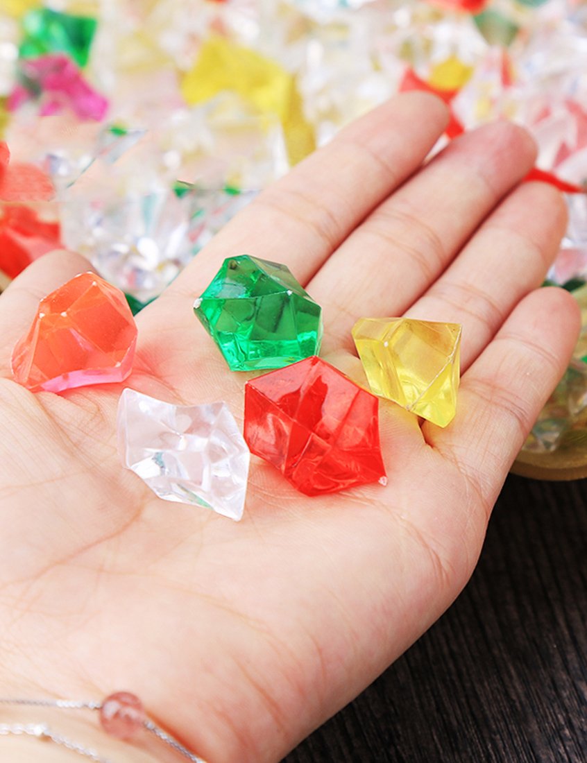 DomeStar Red Fake Crushed Ice Rocks, 150 PCS Fake Diamonds Plastic Ice ...