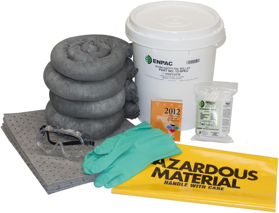 Amazon.com: Economy Safety Pail Spill Kit - Universal, Up to 5 Gallon ...