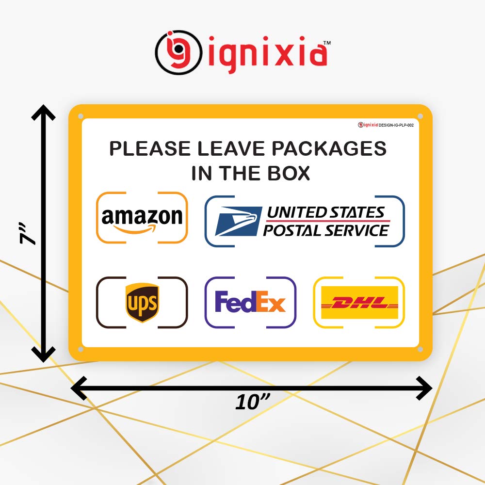 Snapklik.com : IGNIXIA Package Delivery Sign For Home Leave Packages ...