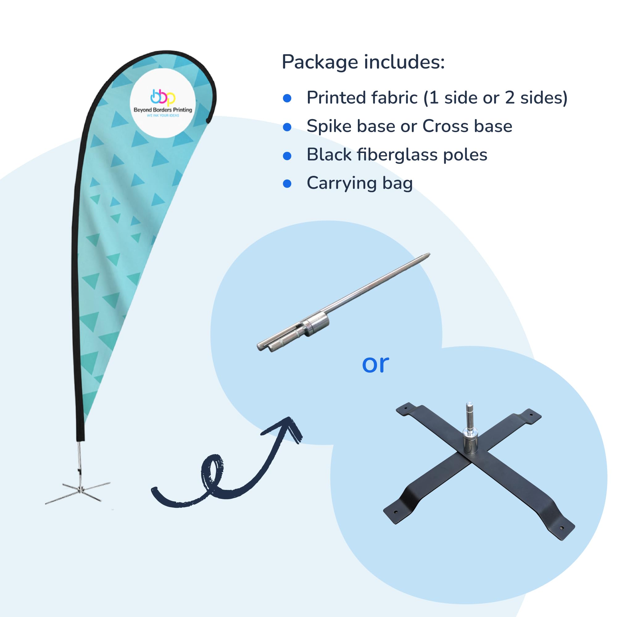 BBP | Custom Beach Flag Teardrop (Package) (7ft) : Amazon.ca: Patio ...