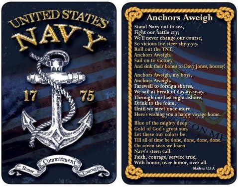 Amazon.com : Anchors Aweigh Lyrics Card : Office Products