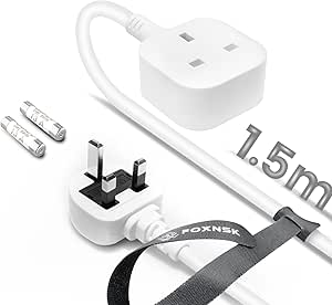 Single Plug Extension Lead 1.5m, 1 Gang Single Socket Extension Lead ...