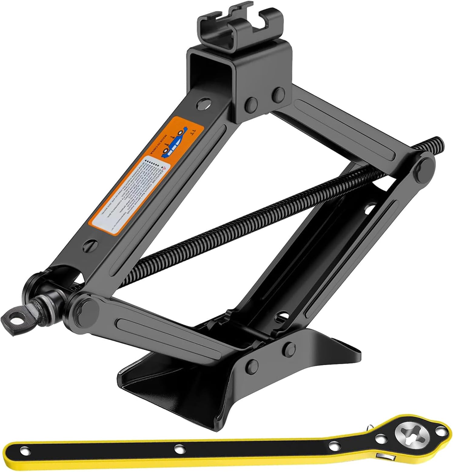 Amazon.com: QWORK 4409 lbs Scissor Jack for Car, Steel Scissor Lift ...