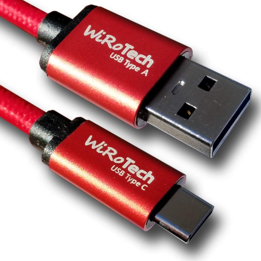 Amazon.com: WiRoTech USB C Cable, Red USB-C to USB-A Fast Charging ...