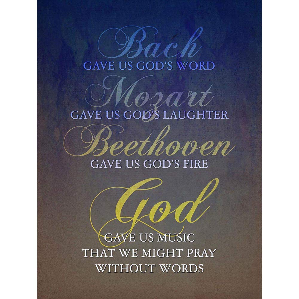 Amazon.com: Bach Mozart Beethoven God Pray Quote Religious Typography ...