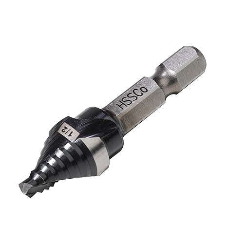 Jerax tools M35 HSS 1/2 Inch Step Drill Bit, Single Size Unibit with ...