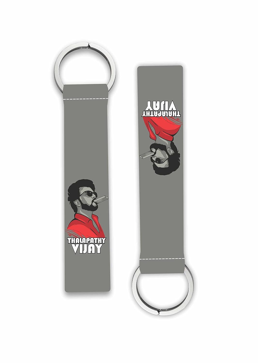 woopme 1Pcs Actor Thalapathy Vijay Printed Lanyard keychain Holder ...