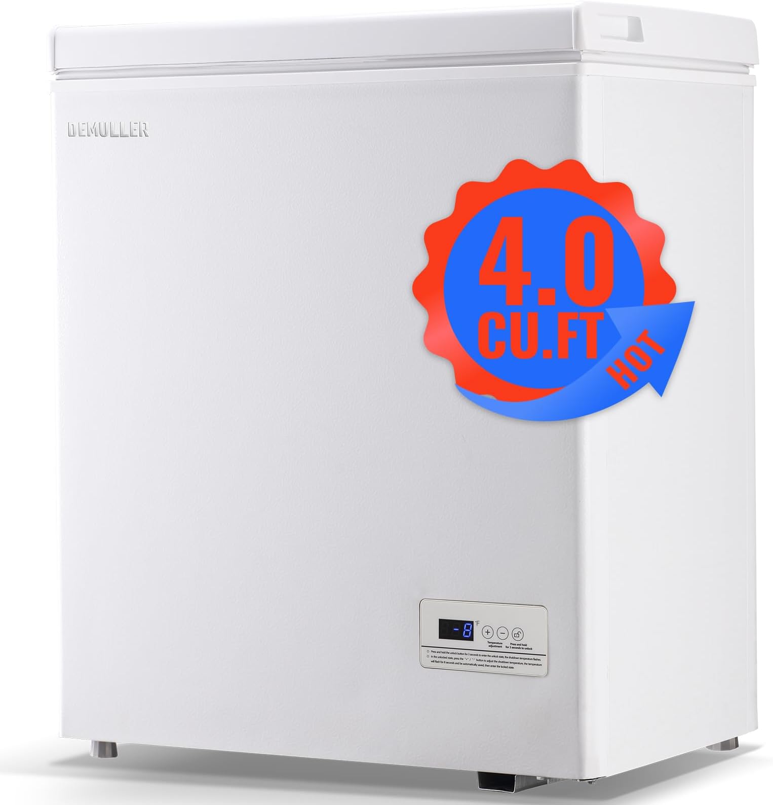 Amazon.com: DEMULLER Deep Freezer Top Open Door Compact Freezer Chest ...