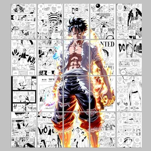 CLICKEDIN® Pack of 20 Anime One Piece Poster Merchandise For Wall ...