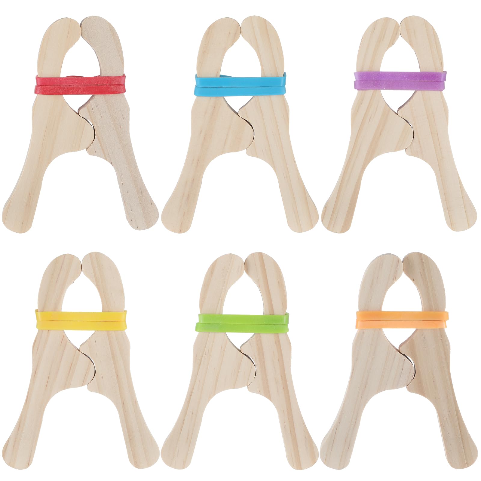 Snapklik.com : Simgoing 6 Pcs Wooden Play Clips For Kids Montessori And ...