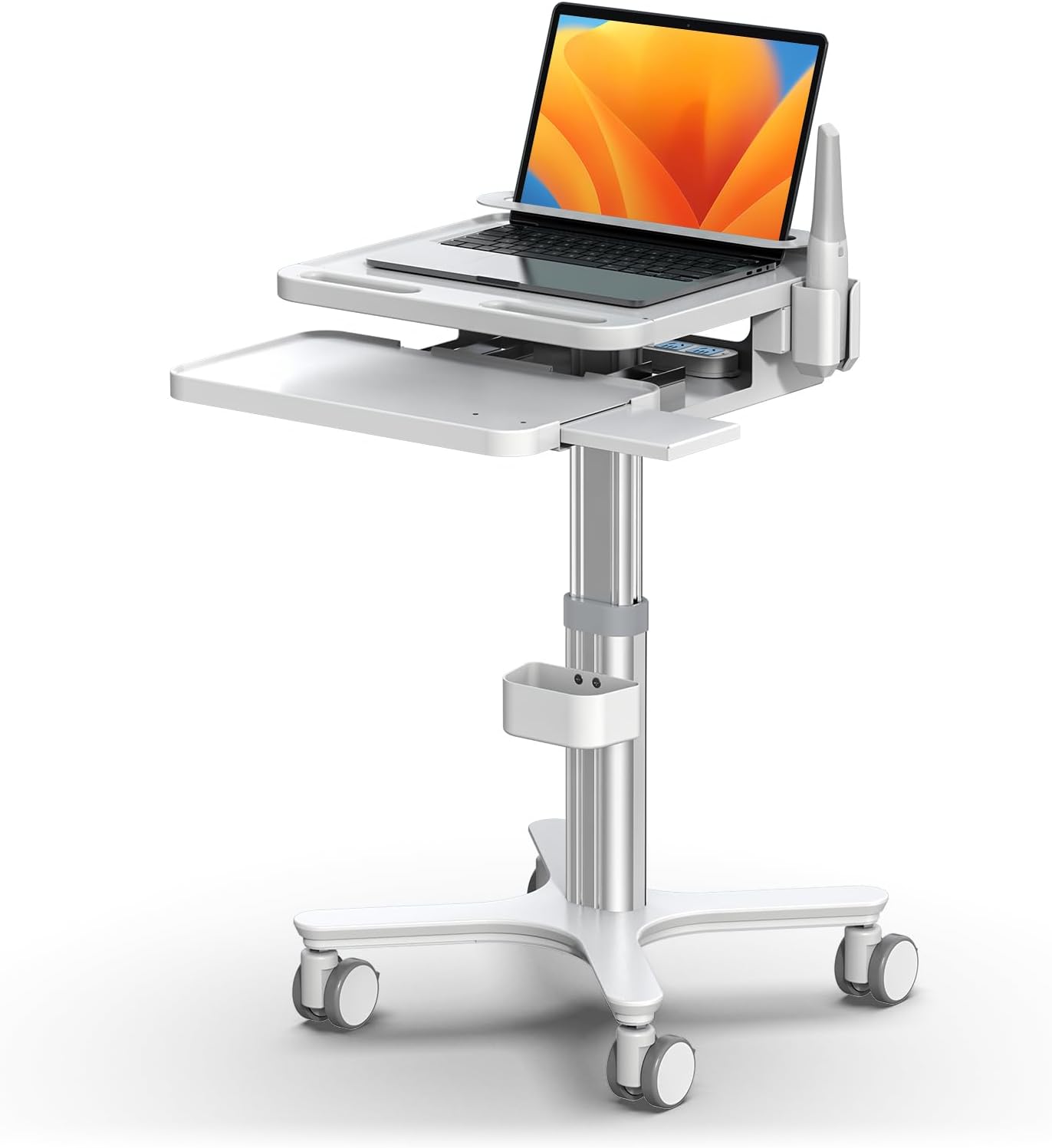 Amazon.com: BEWISER Medical Cart Mobile Trolley Cart Height Adjustable ...