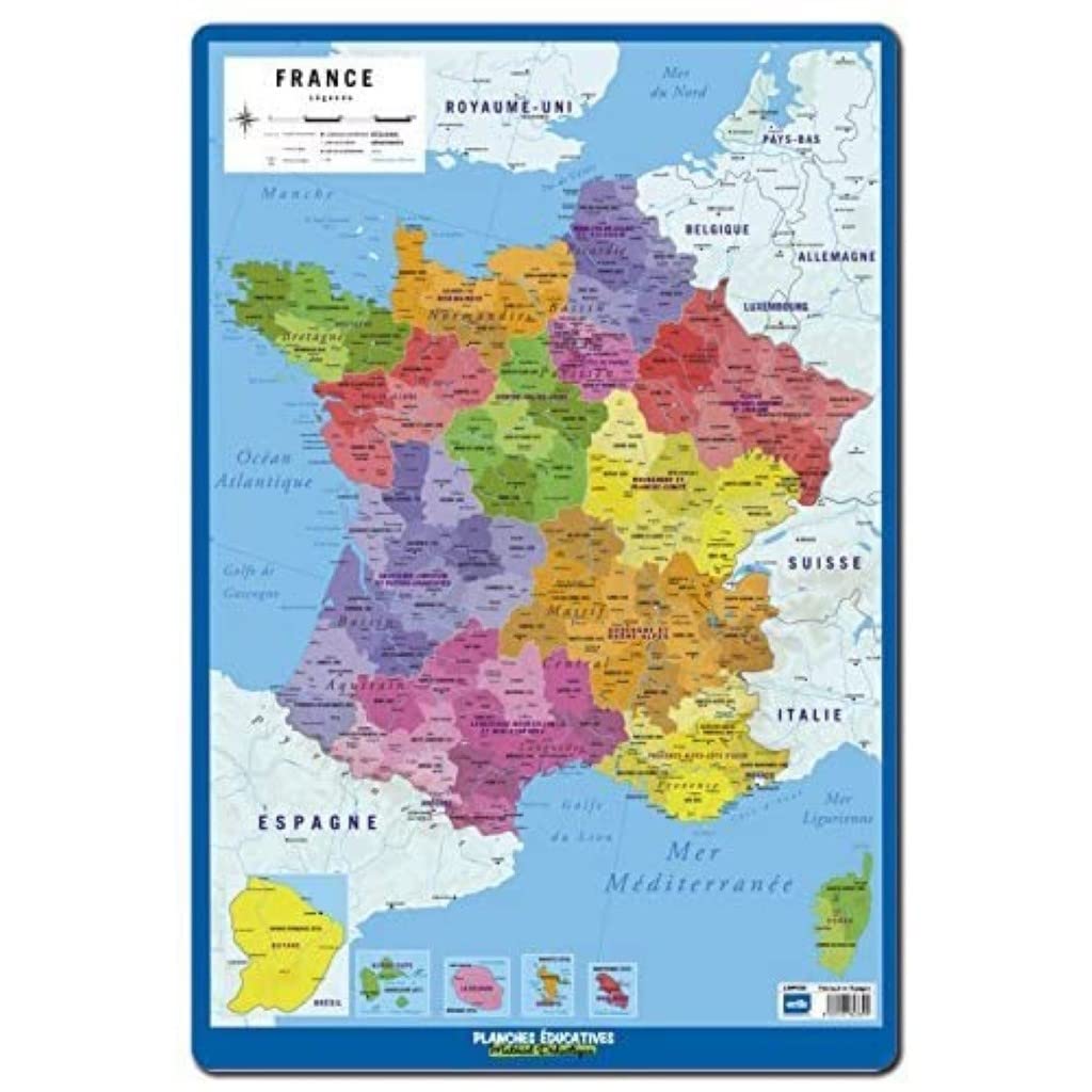 Buy Grupo Erik editores-Lamina Educational Frances Carte de France ...