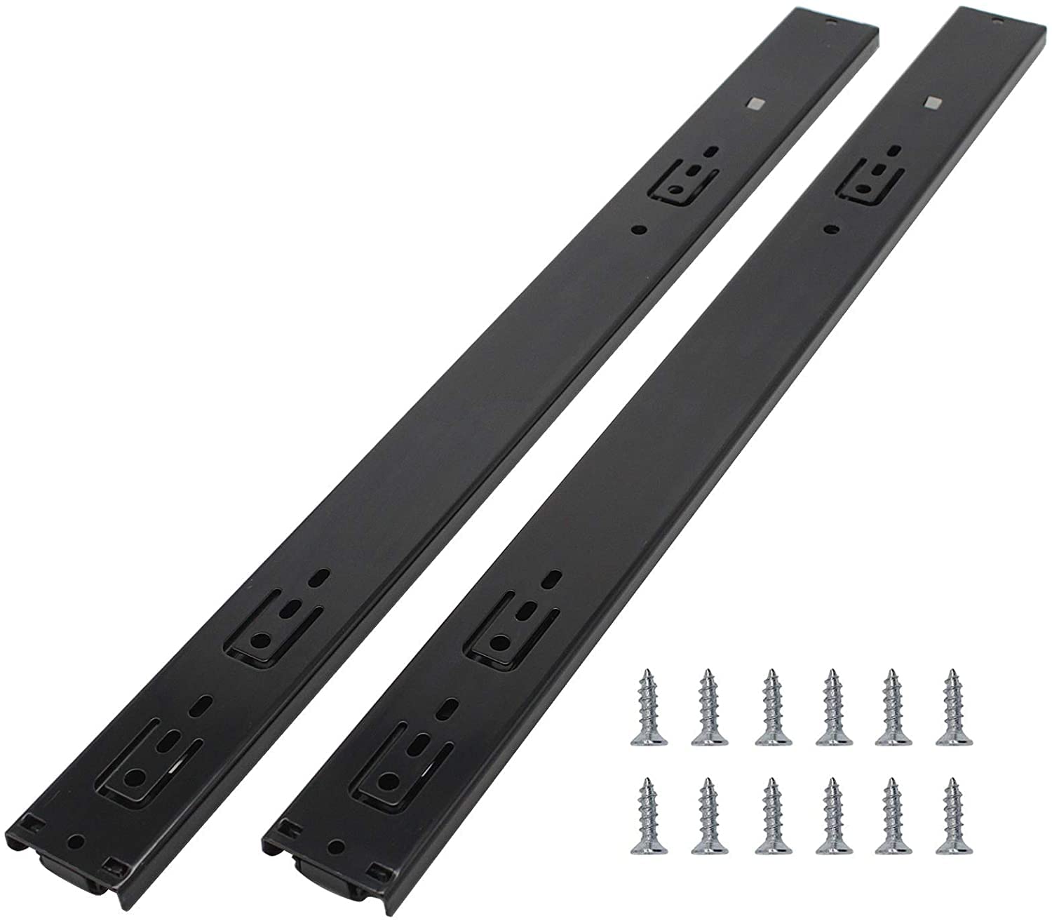 Buy Gobrico 22-Inch Heavy Duty Full Extension Ball Bearing Black Drawer ...