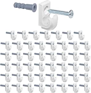 Wire Shelf Loop Clips 48 PCS Plastic Down Wall Clips for Wire Shelving ...