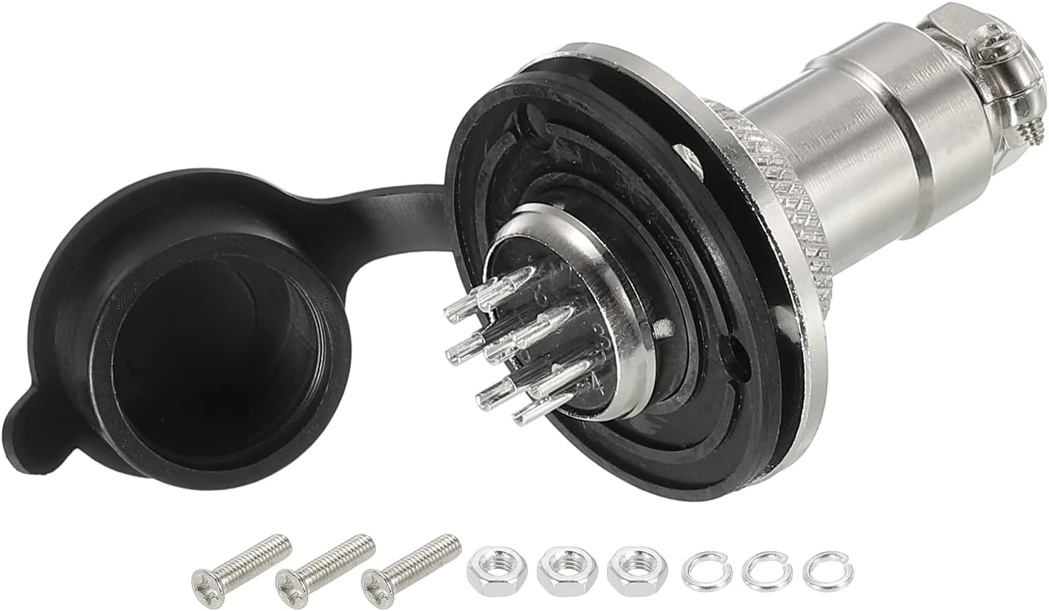 Amazon.com: MECCANIXITY Aviation Connector GX16 8 Pins 16mm Male Female ...