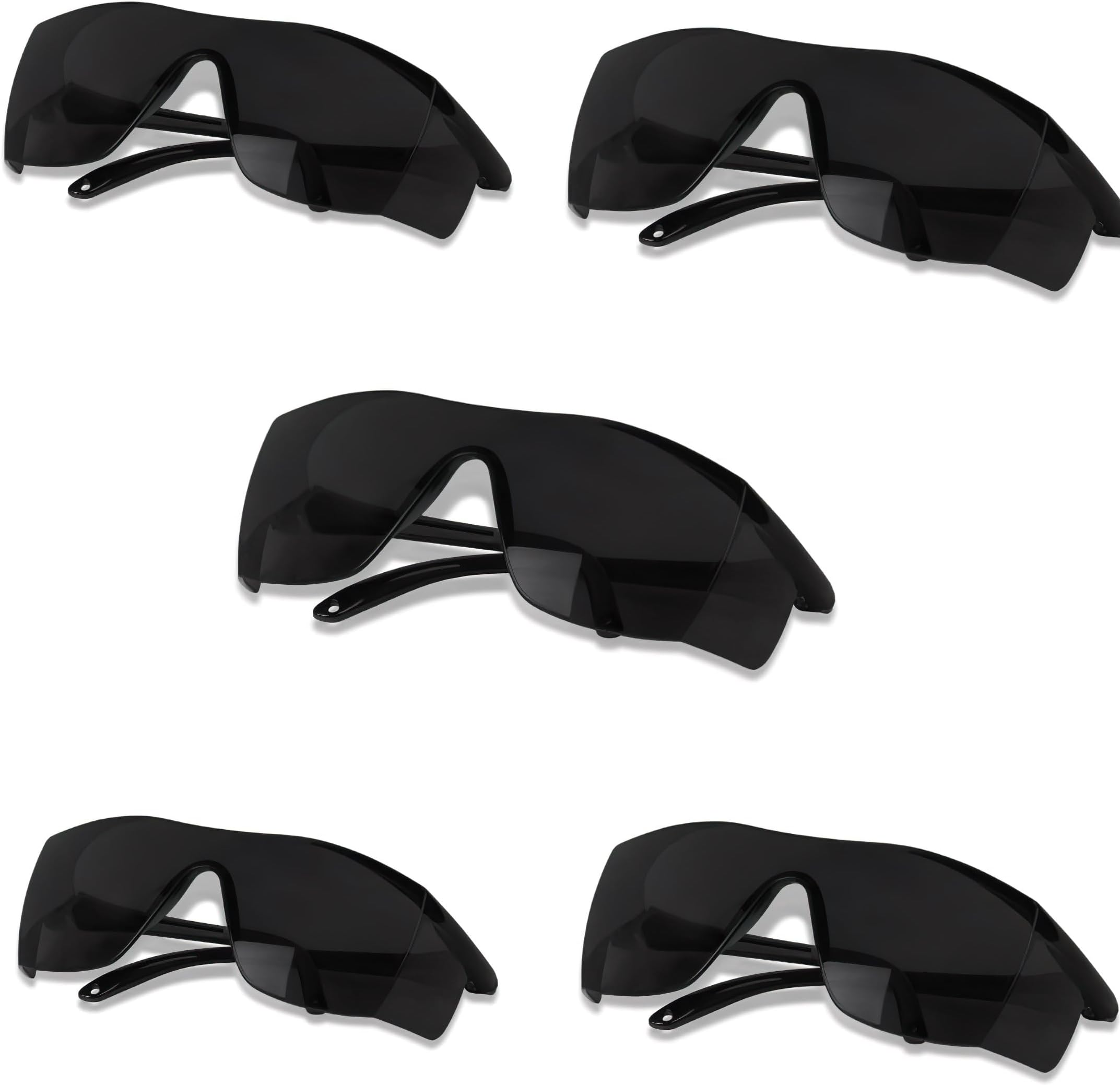 ILiFF 5-Pack Safety Goggles - Clear Anti-fog/Anti-Scratch Glasses for ...