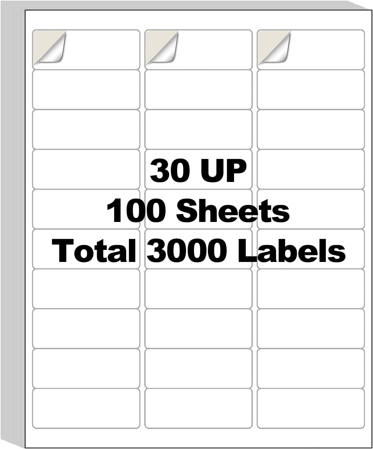 Amazon.com : 30 UP Labels 1" X 2-5/8" FBA Labels White Shipping Address ...