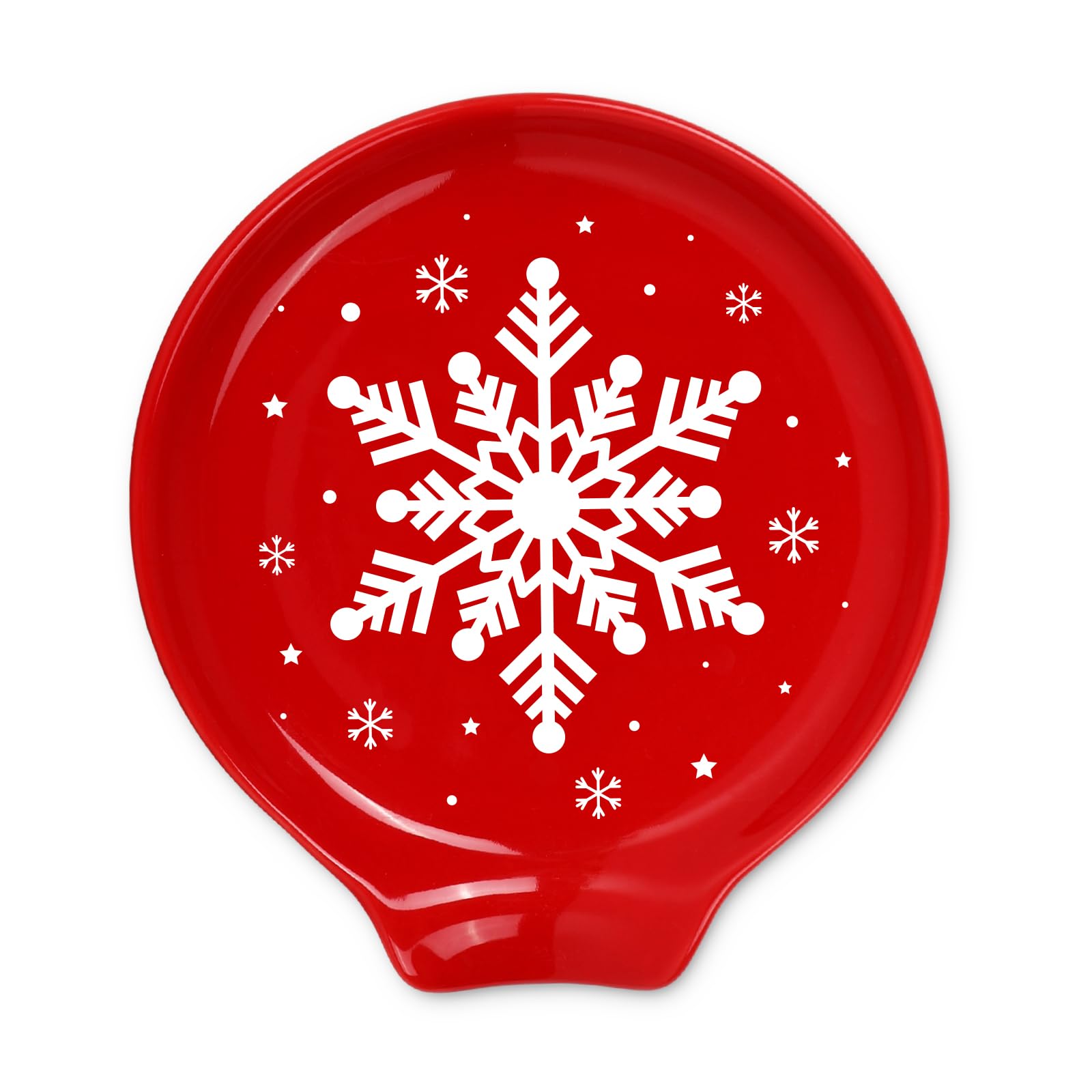 Amazon.com: JarThenaAMCS 4.7inch Christmas Ceramic Spoon Rest Red White ...