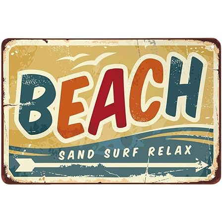 Amazon.com: Flytime Genuine Endless Summer Seaside Beach Vintage Metal ...