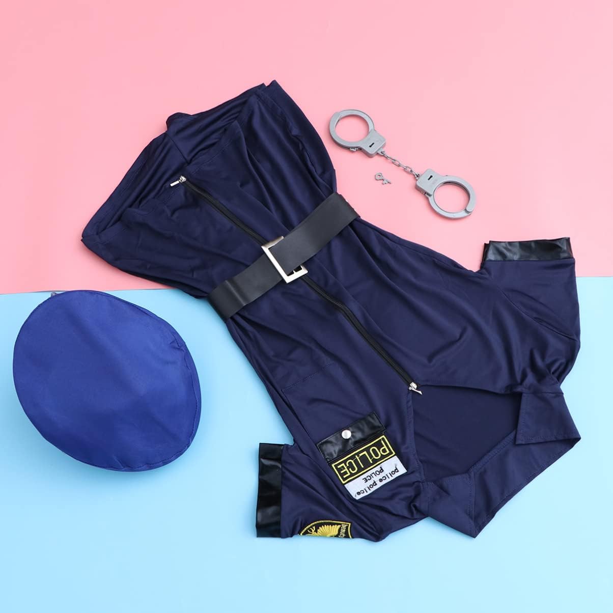 ABOOFAN 1 Set Womens Ladies Police Officer Uniform Halloween Costume ...