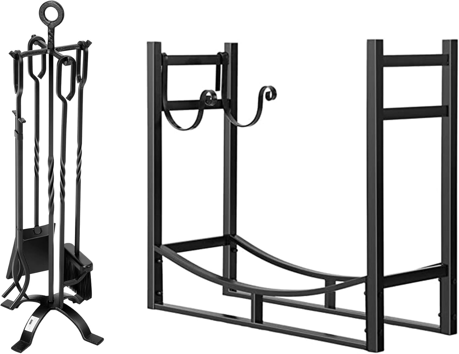 Amazon.com: VIVOHOME 5 Pieces Wrought Iron Fireplace Tool Set with ...
