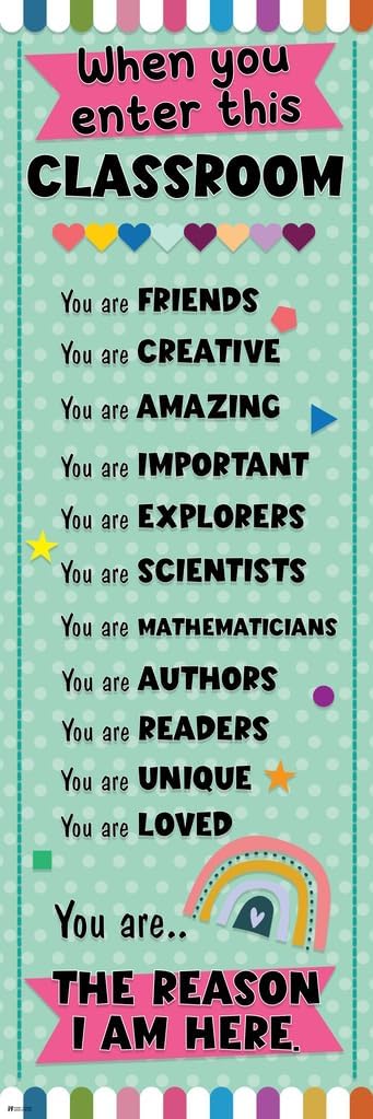 Amazon.com: When You Enter This Classroom Poster For Affirmation ...