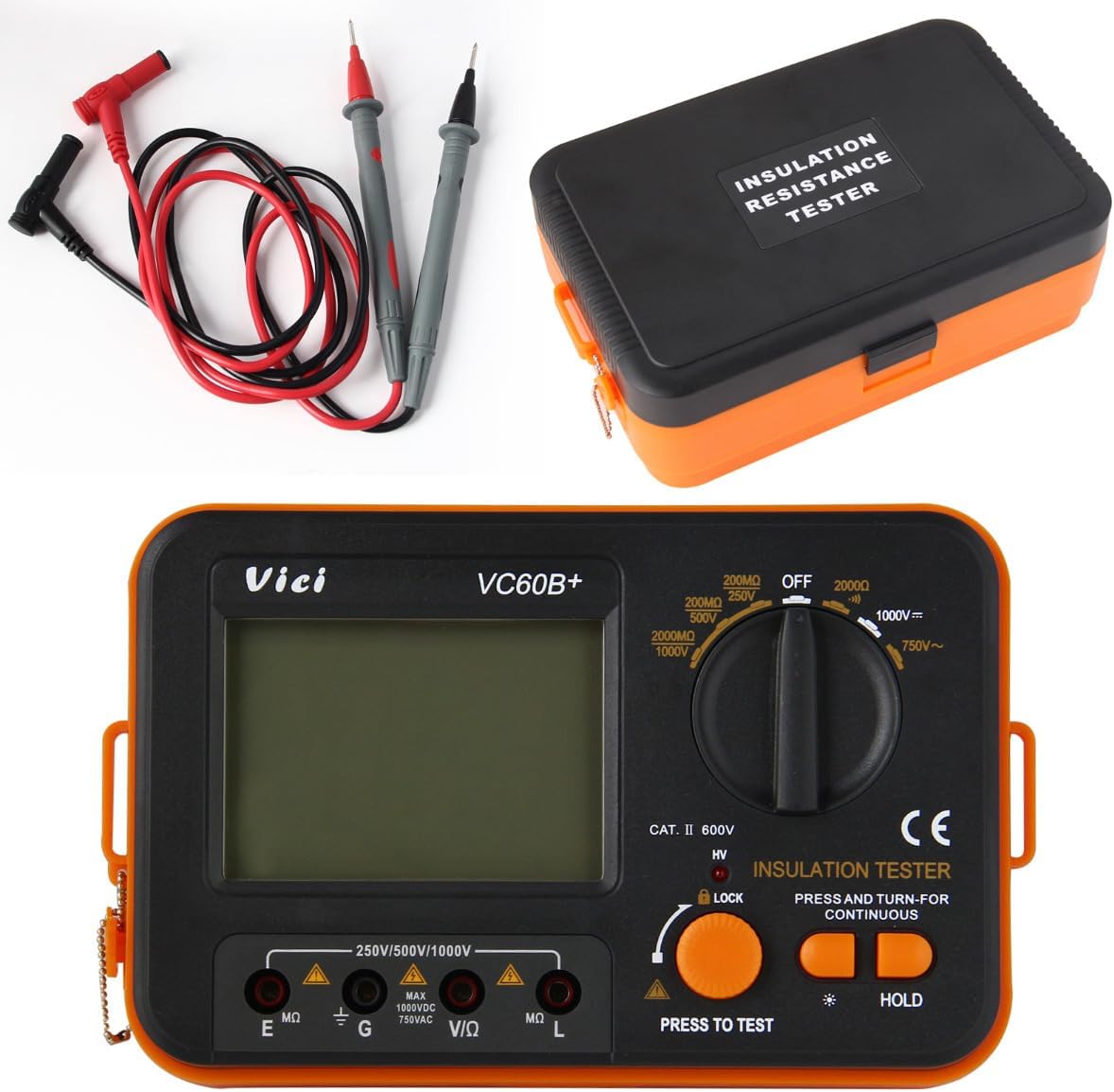 Amazon.com: Buyee Vc60b+ Insulation Resistance Tester Meter Megohmmeter ...