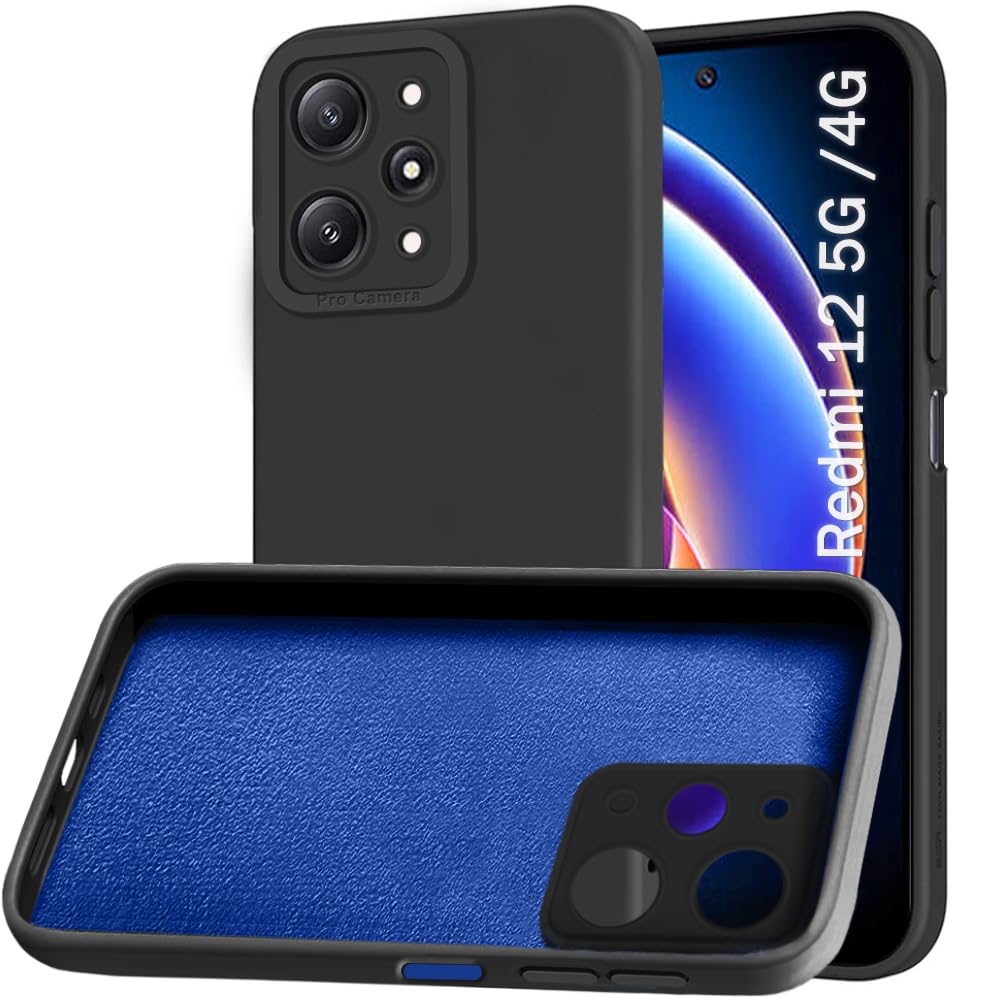 TheGiftKart Liquid Silicon Back Cover Case for Mi Redmi 12 5G / 4G ...