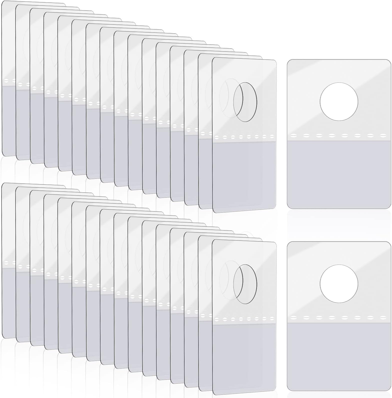 Amazon.com : Hang Tabs, 400 Pcs Clear Sticky Hanging Tags Round Hole ...