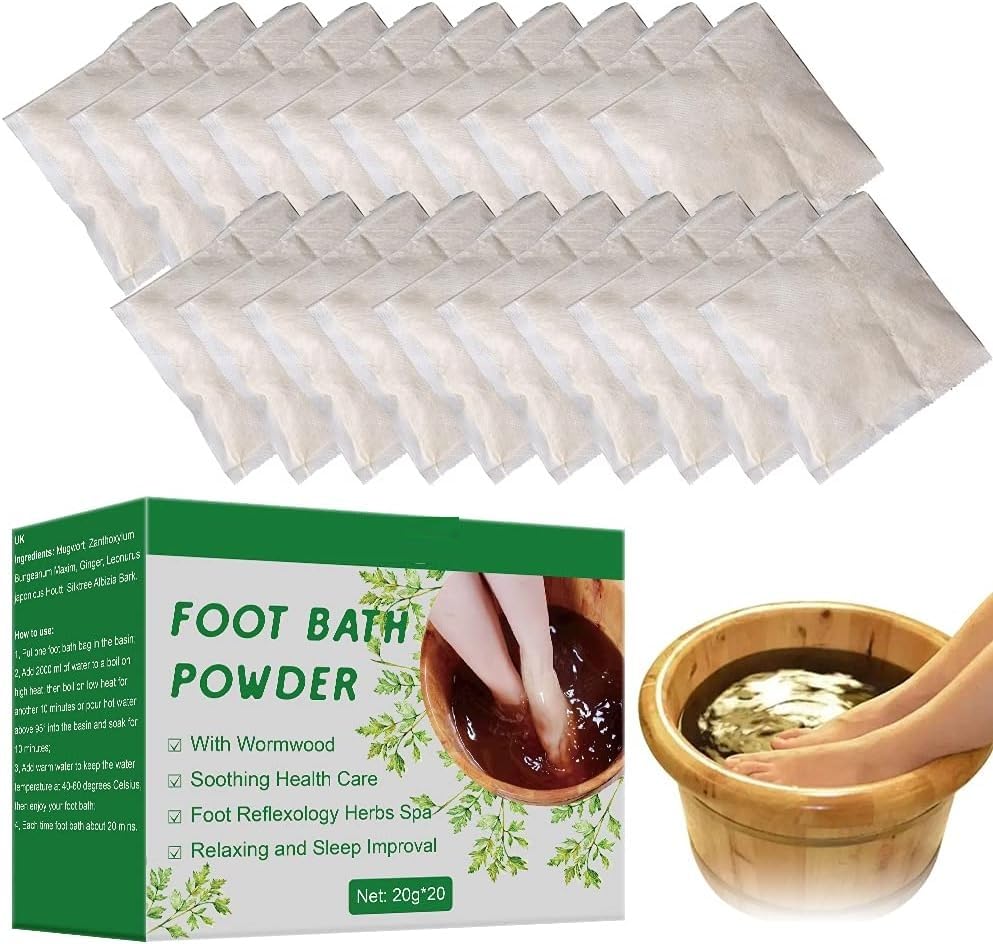 SWOPPLY Foot Bath Powder, Wormwood Herb Foot Bath Bag, Foot Care Foot ...
