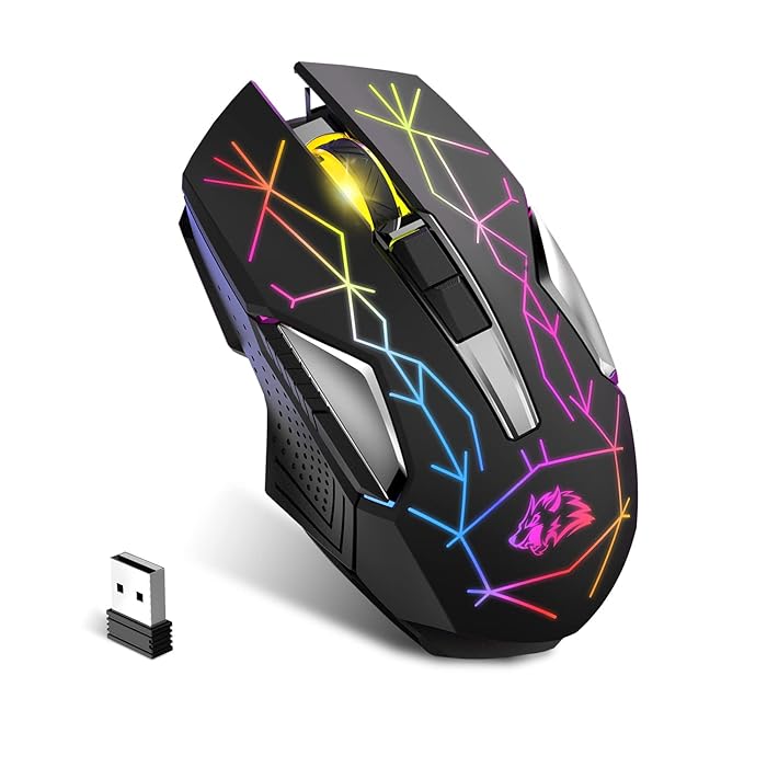 Buy KUIYN X18 Wireless Gaming Mouse 2.4G, Rechargable-G502, 600mAh ...