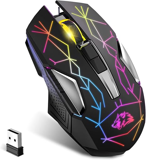 KUIYN X18 Wireless Gaming Mouse 2.4G, Rechargable-XG502, 600mAh Ultra ...