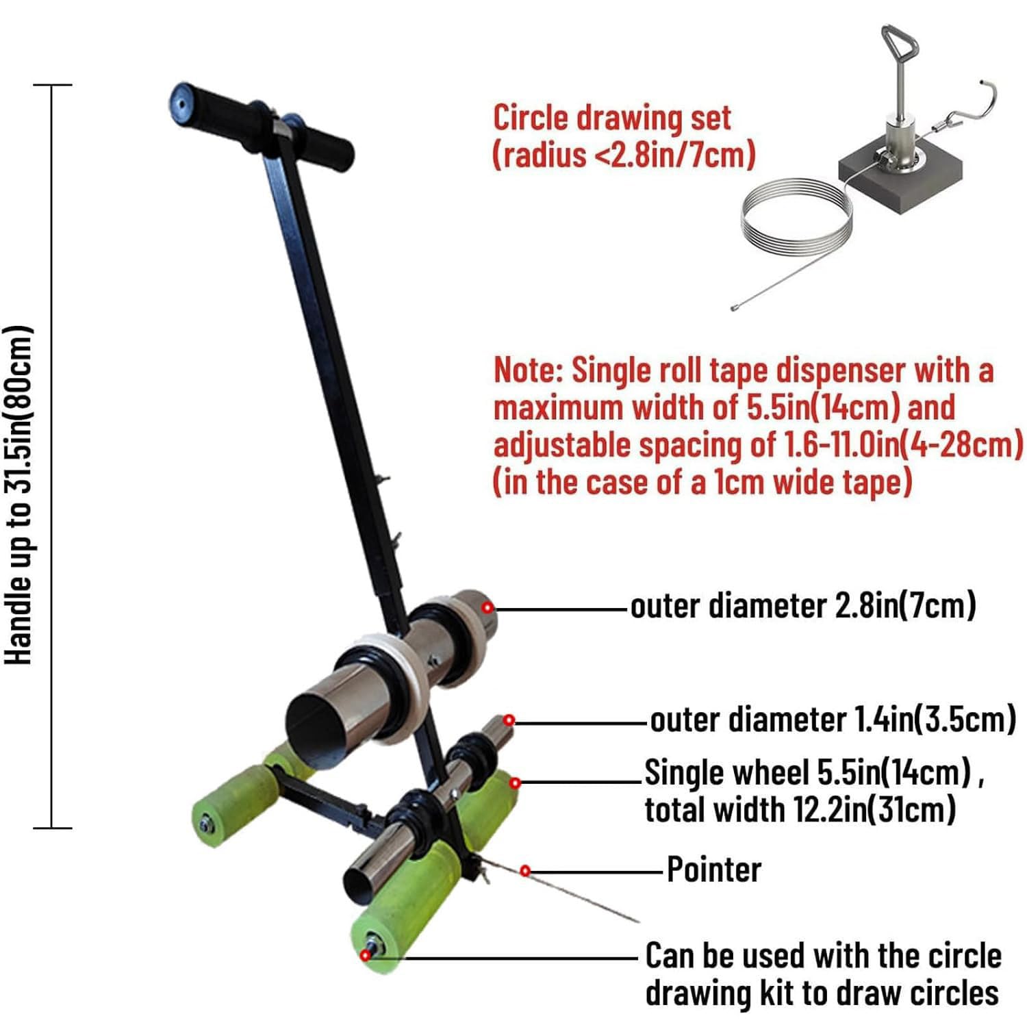 Parking Plot/Lane Marking Tape Dispenser Line Marking Machine Floor ...