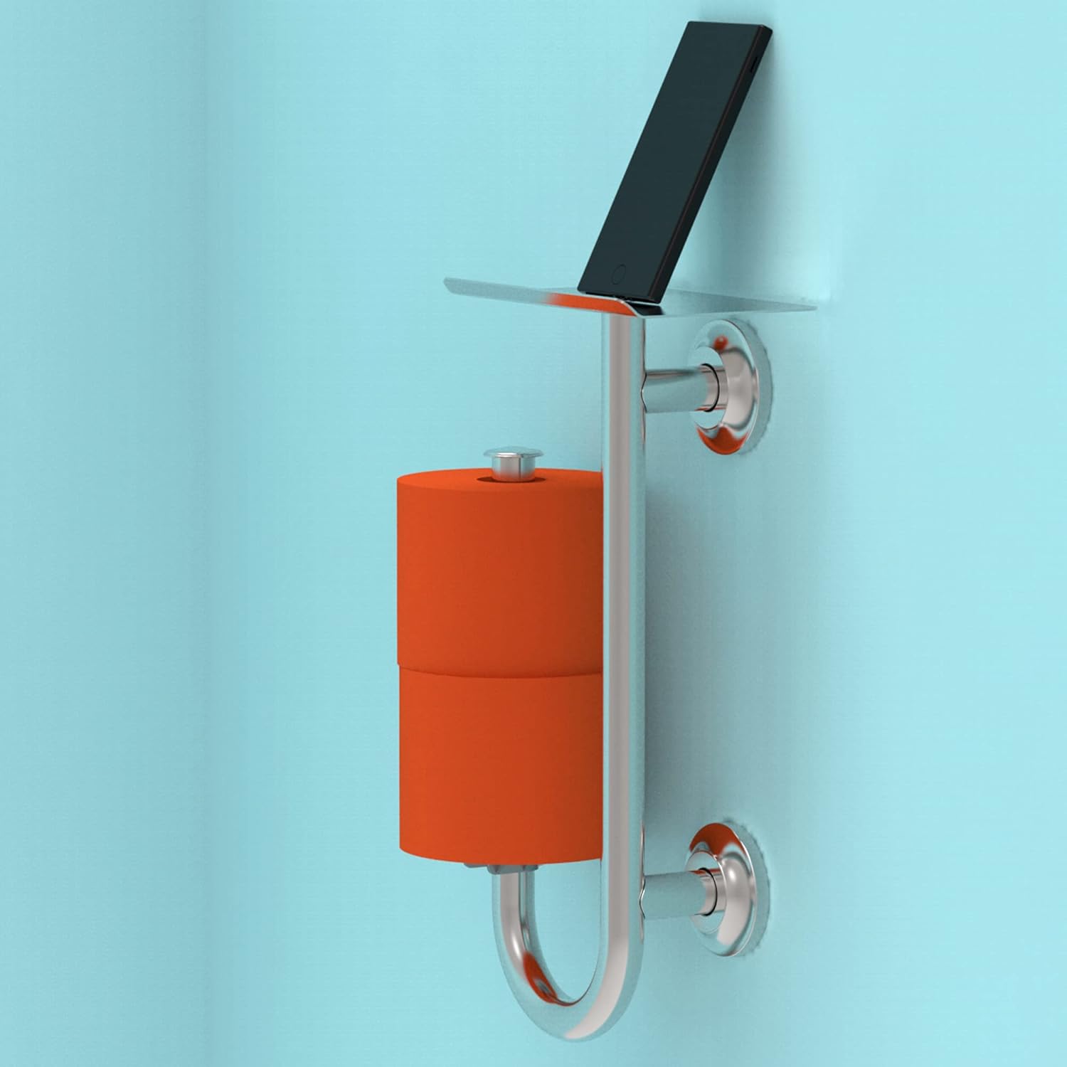 Amazon.com: Multi-Functional Toilet Paper Holder with Heavy Duty ...