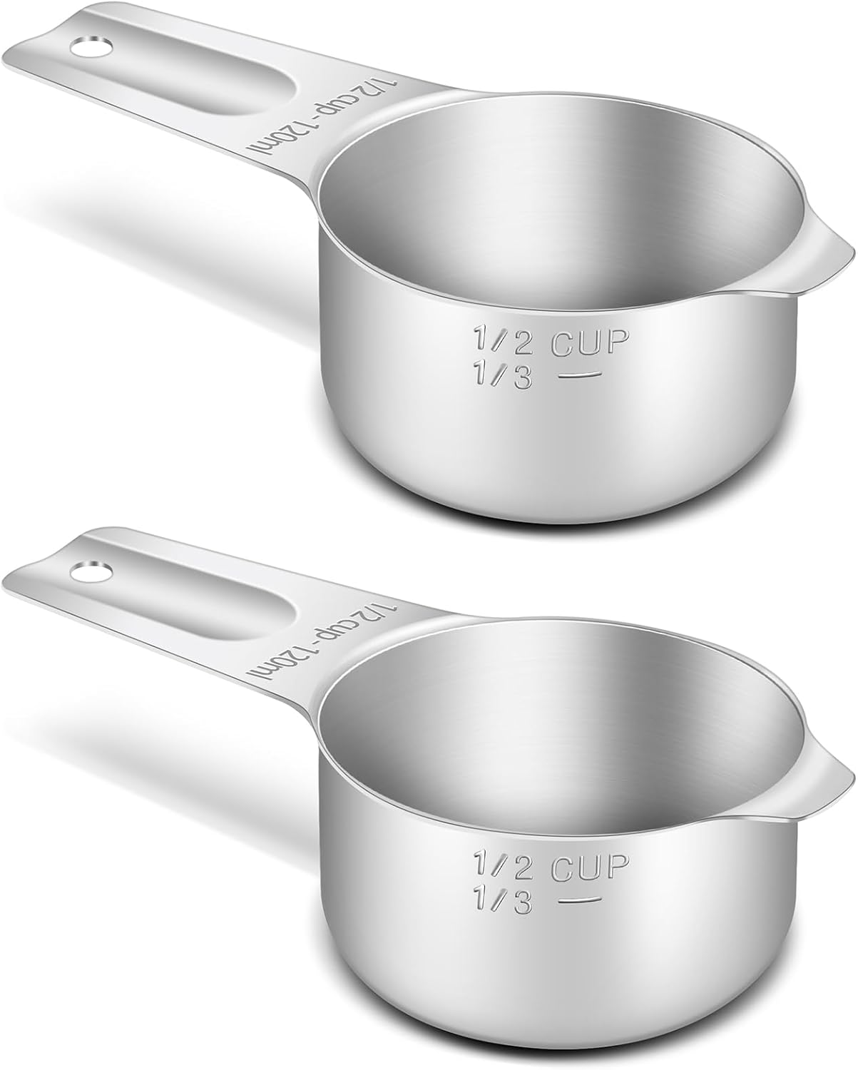 Amazon.com: BERYLER 2PCS 1/2Cup (120ml, 4oz) Single Measuring Cup ...