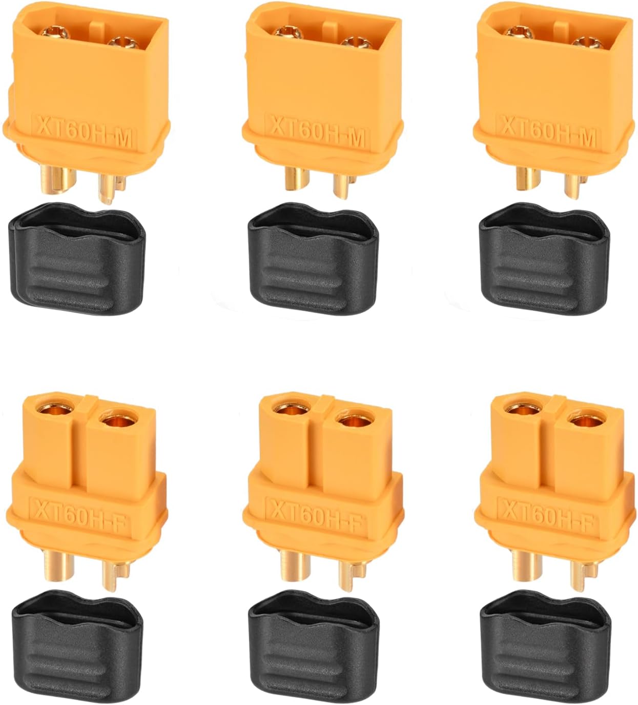 Amazon.com: ELFCULB 3 Pairs XT60 Connector,XT60H Plug Male Female with ...