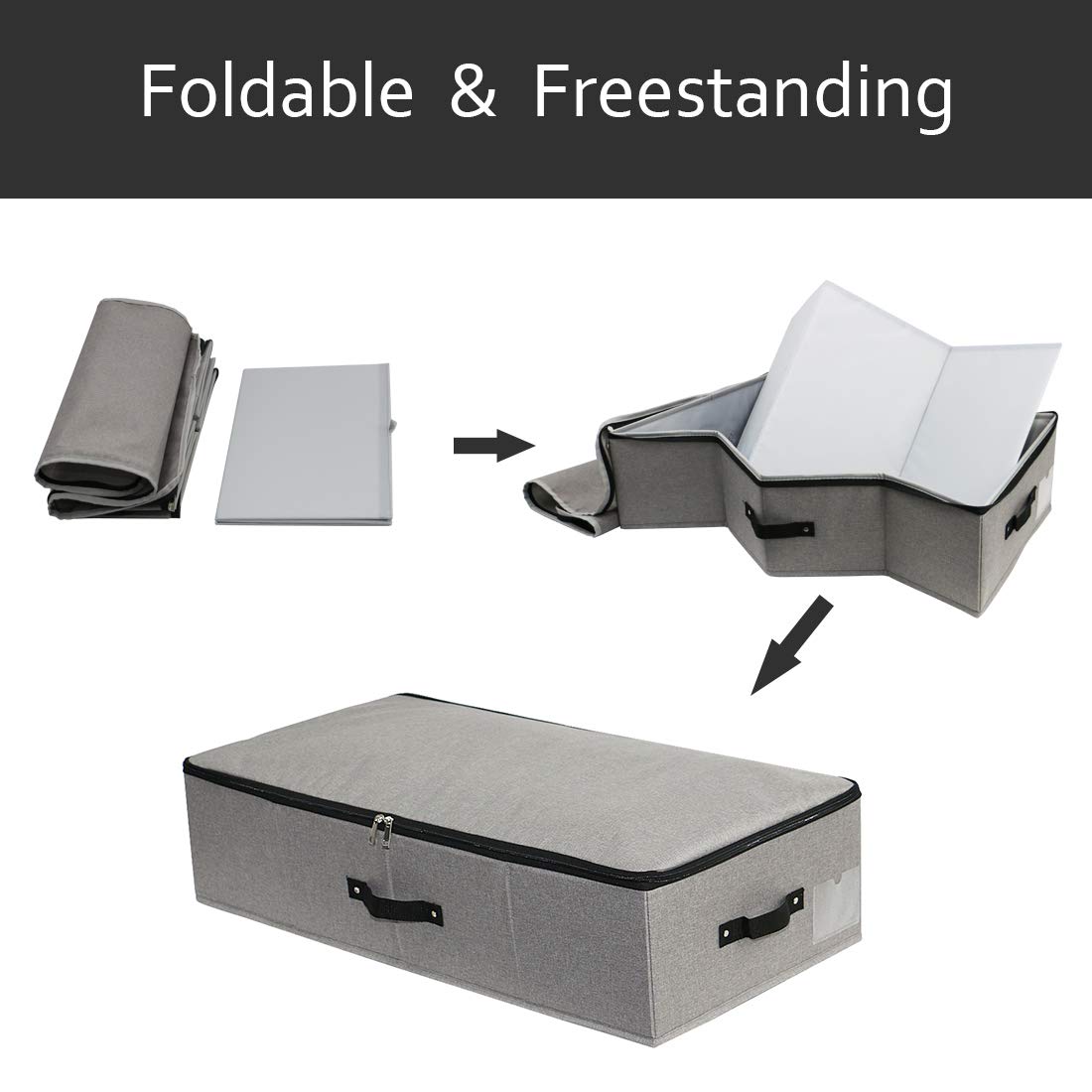 Snapklik.com : AMJ Under Bed Storage Organizer, Set Of 3, Underbed ...