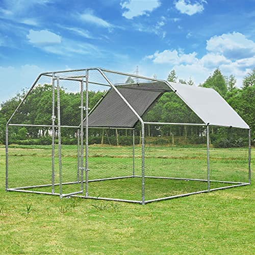 Large Metal Chicken Coop, Chicken Pen for 15-20 Chickens(112.5 Sq.Ft ...