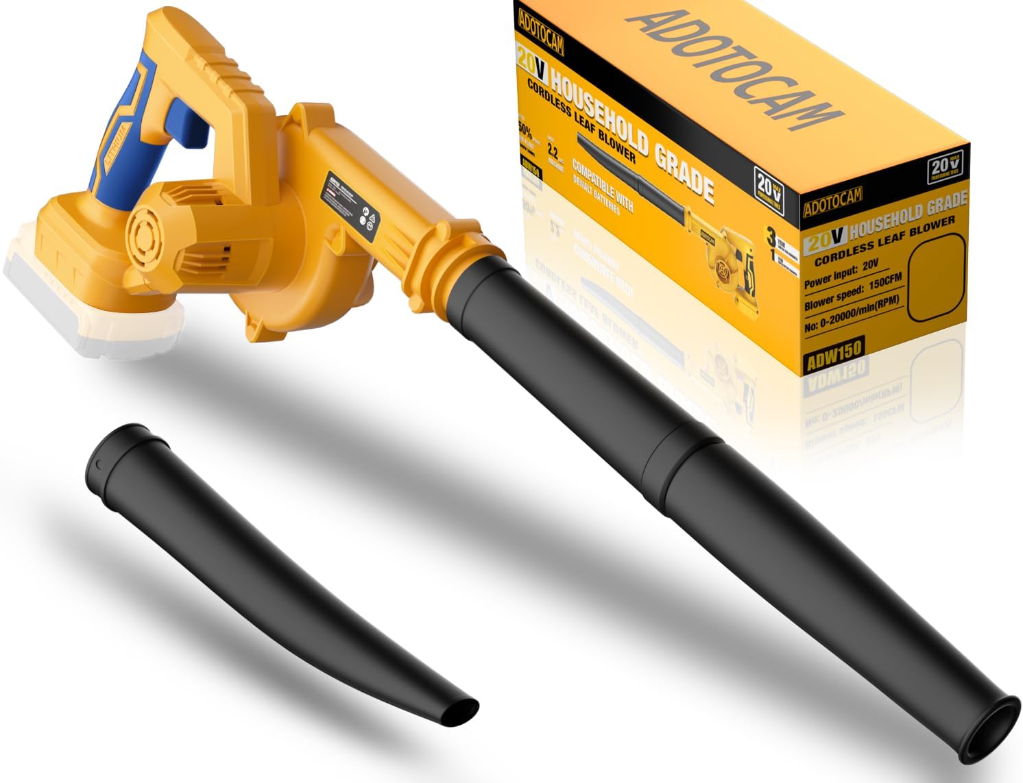 Amazon.com: IRONFACE Cordless Brushless Leaf Blower for Dewalt 20v Max ...