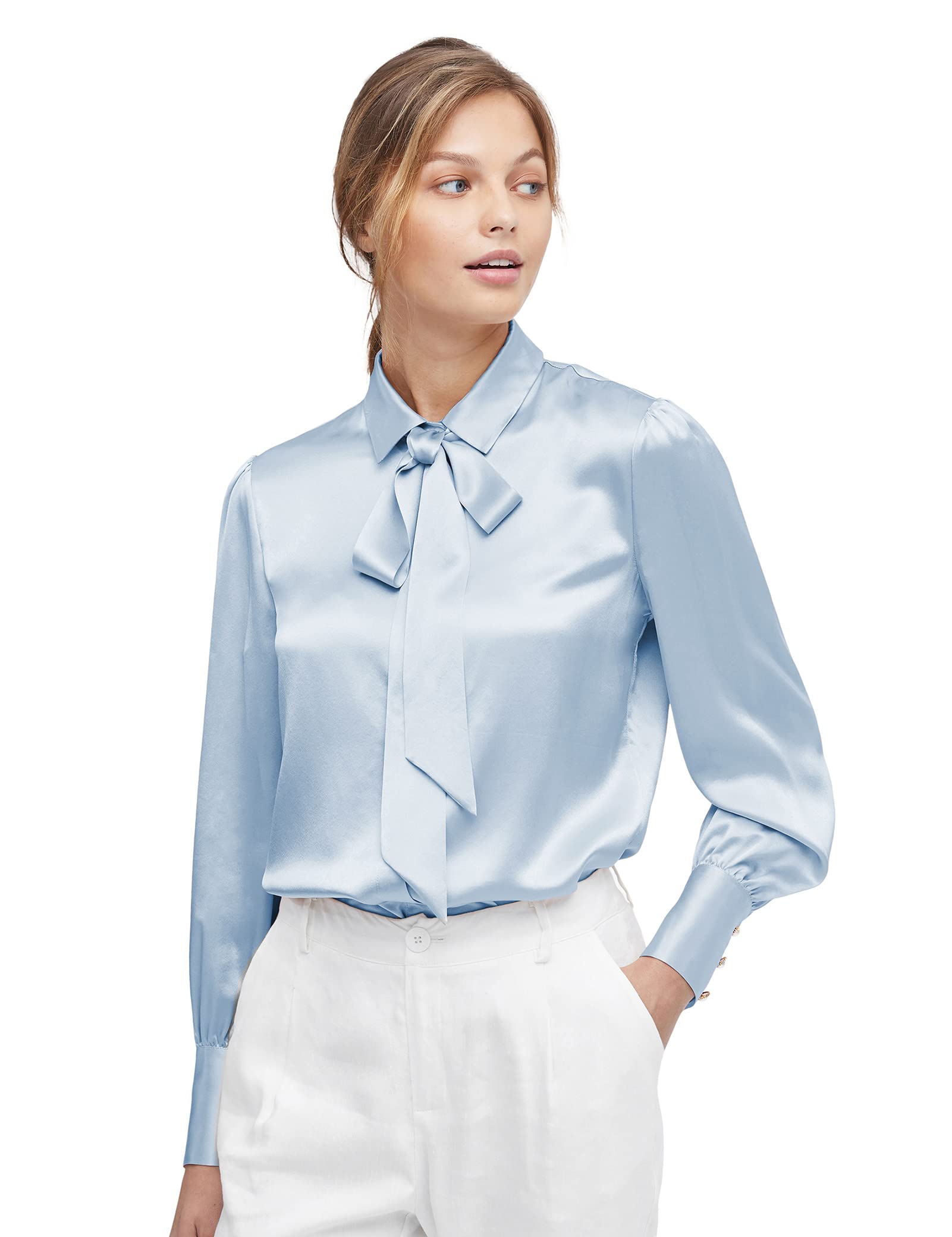 Buy LilySilk X MIM 2 in 1 Silk Shirts for Women 100% 22 Momme Silk ...