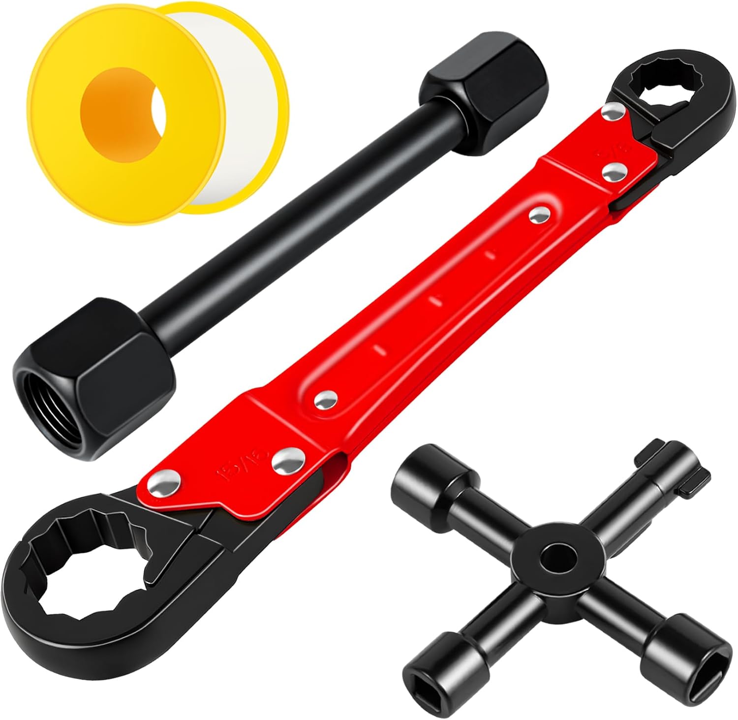 Ponpon Angle Stop Wrench Kit, Plumbing Tools, Angle-on Plumber Wrench ...