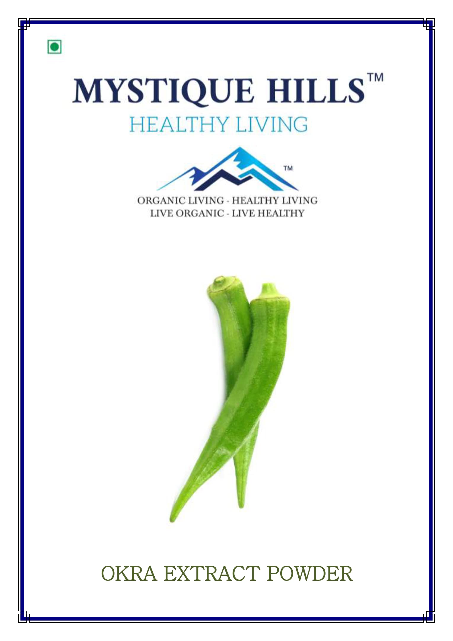 Mystique Hills Okra Extract Powder (50 g) : Amazon.in: Health ...