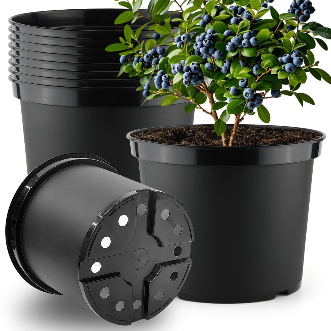 Snapklik.com : RooTrimmer 5 Gallon Nursery Pots 10-Pack, 12 Inch ...