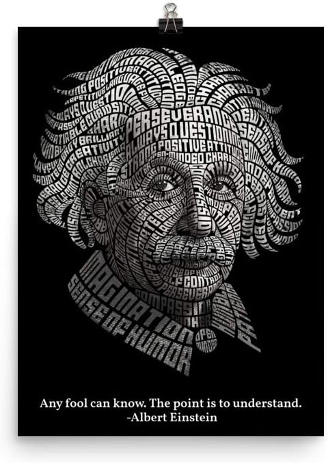 Amazon.com: Albert Einstein Poster Inspirational and Motivational Quote ...
